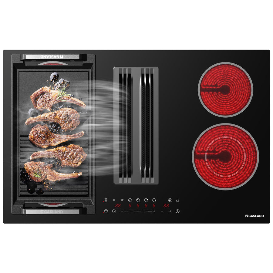 GASLAND 30Inch Downdraft Electric Cooktop – Radiant Glass Stove with 4 ...