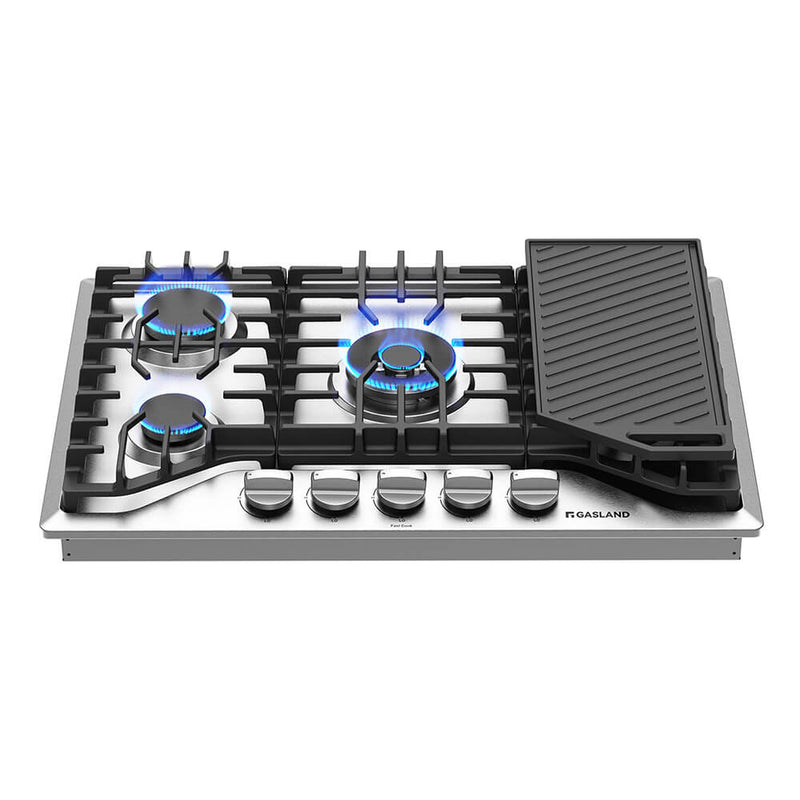 GASLAND Chef 5 Burner Gas Stove Top 30 Inch Stainless Steel Wok Burner ...