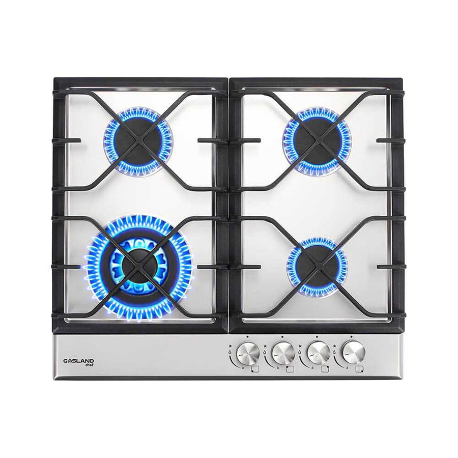 GASLAND Chef 24 Inch 4 Burner Stainless Steel Wok Burner Gas Cooktop ...