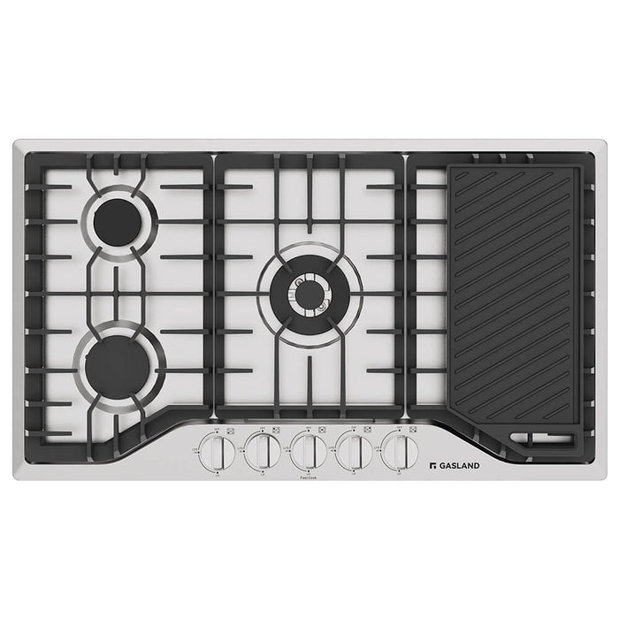 GASLAND Chef 36 Inch Gas Counter Stove with Griddle 5 Burner Stainless ...