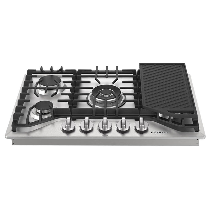 GASLAND Chef 30 Inch Gas Cooktop with Griddle 5 Burner Stainless Steel ...