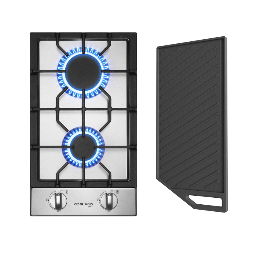 GASLAND Chef 2 Burner Gas Stove 12 Inch Built-In Stainless Steel Gas ...