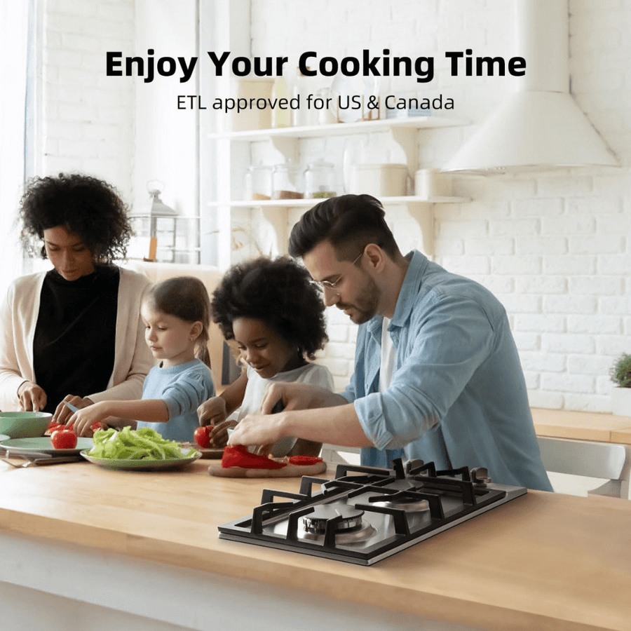 GASLAND Chef 2 Burner Gas Stove 12 Inch Built-In Stainless Steel Gas ...