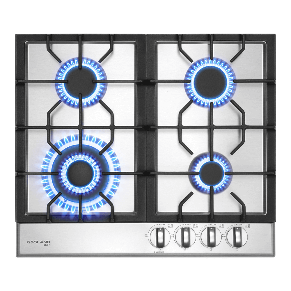 GASLAND Chef Built-In Gas Cooktop 24 Inch 4 Burner Stainless Steel Wok ...