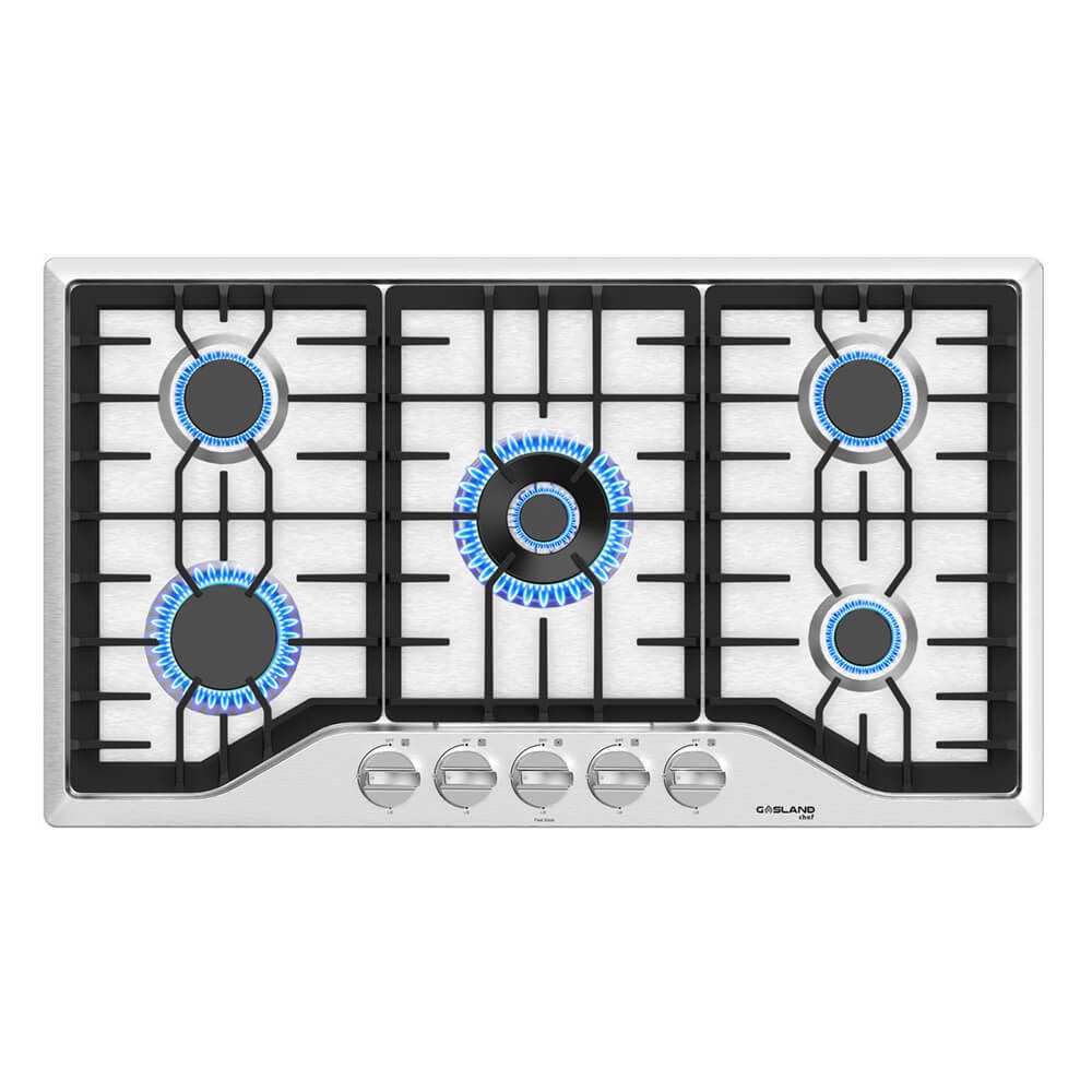 GASLAND Chef 36 Inch Gas Cooktop 5 Burner Gas Stove, NG/LPG Convertible ...