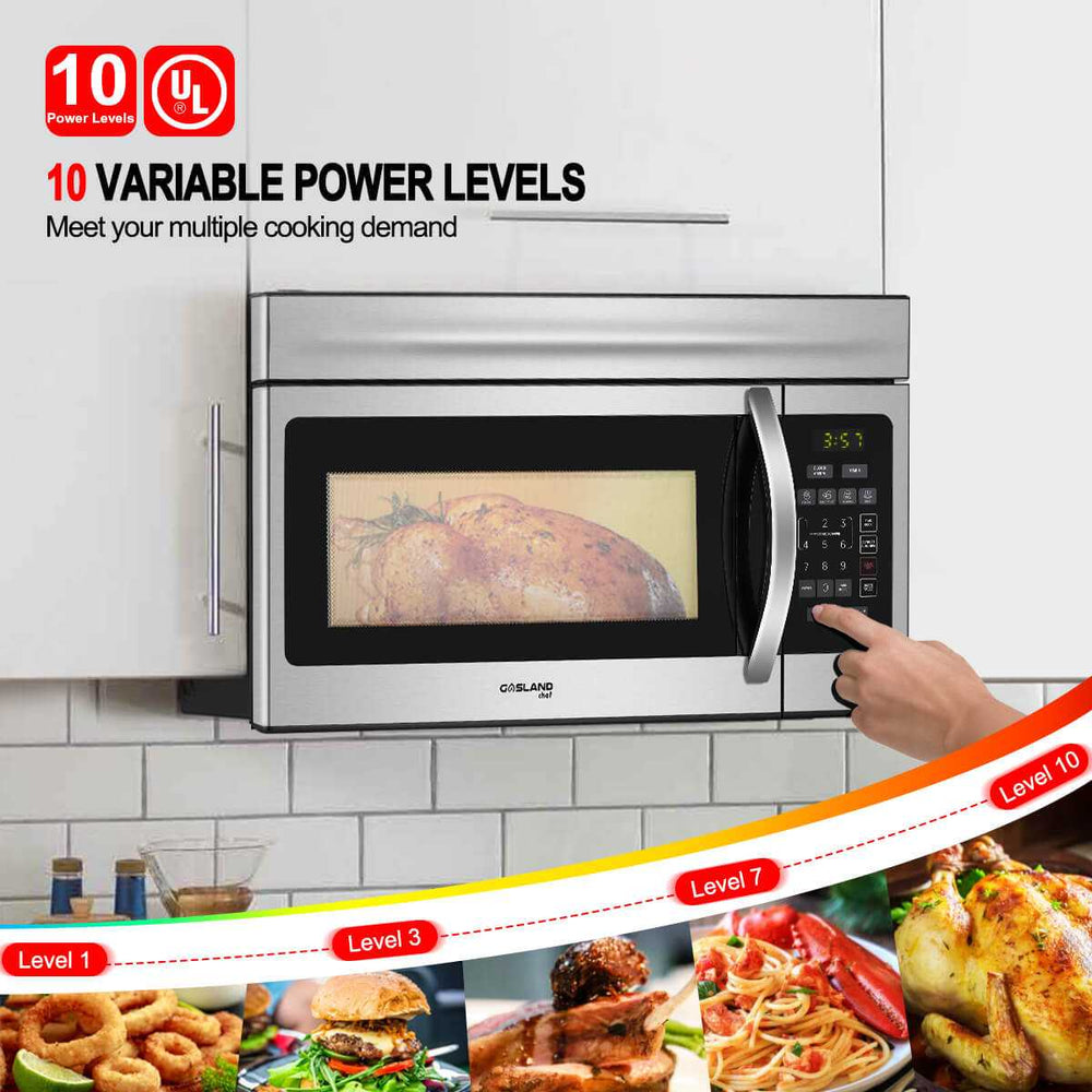 GASLAND Chef Microwave Oven 30 Inch 1.6 Cu. Ft. 1000 Watts 300 CFM ...