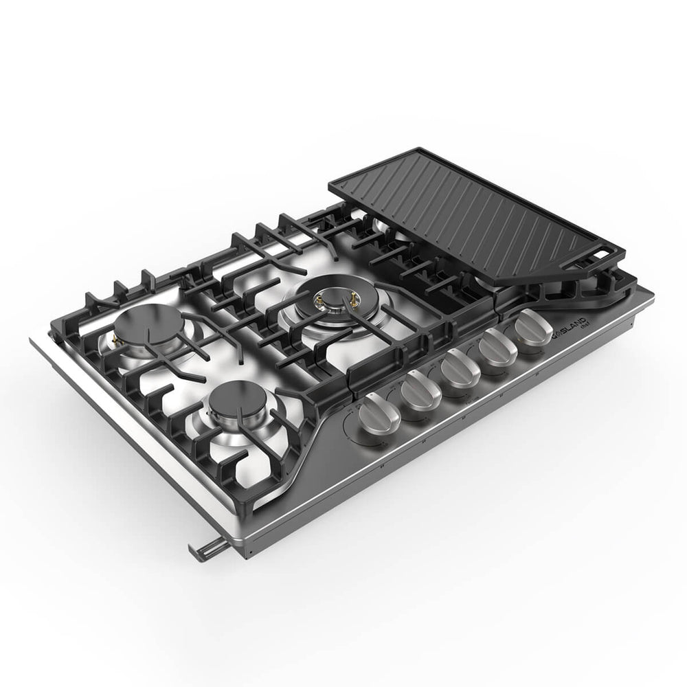 GASLAND Chef 30 Inch Gas Cooktop 5 Burner Stainless Steel Wok Burner ...