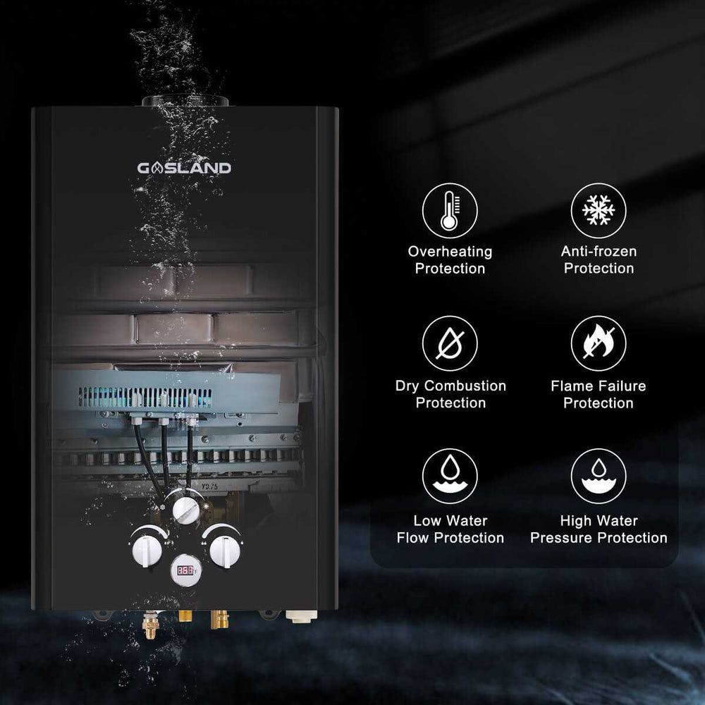 GASLAND Outdoor Tankless Water Heater 4.22GPM 16L 11,0000BTU Portable ...