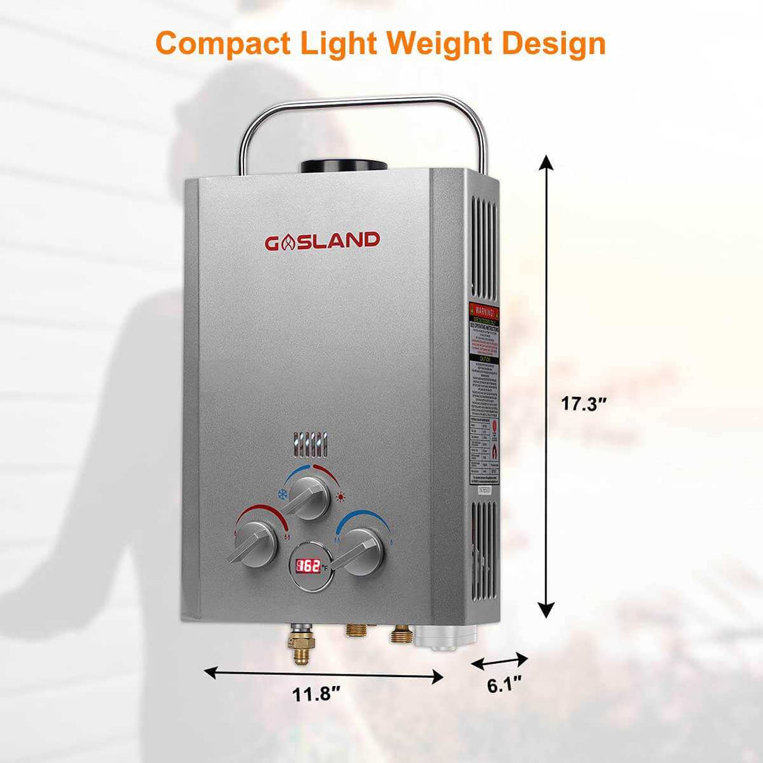 GASLAND Camper Water Heater 1.58GPM 6L 41,000 BTU Digital Screen ...